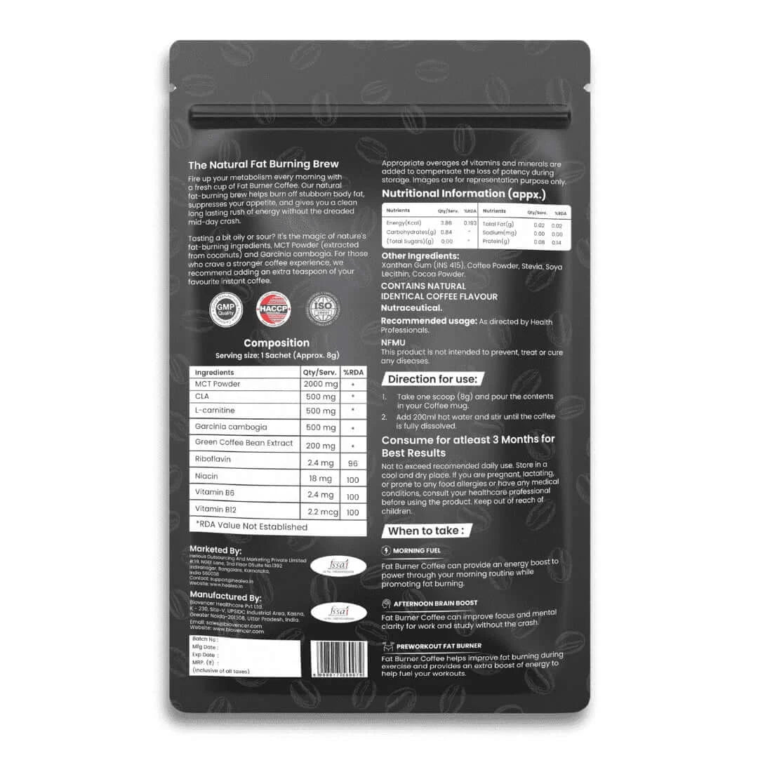 Fat Burner Coffee | Natural Weight loss | Healeo Nutrition