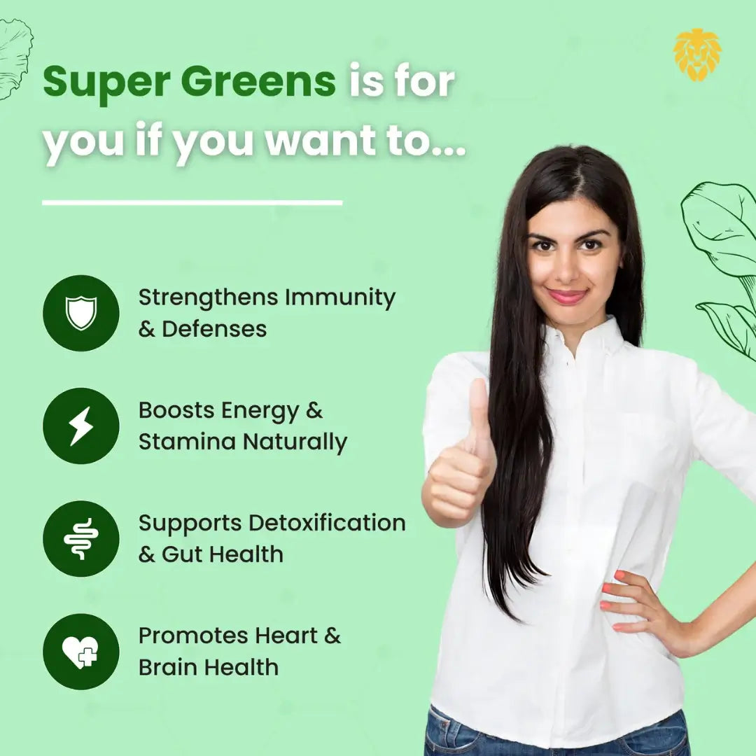 Super Greens | Detox & Digestion Boost Supplement | Healeo