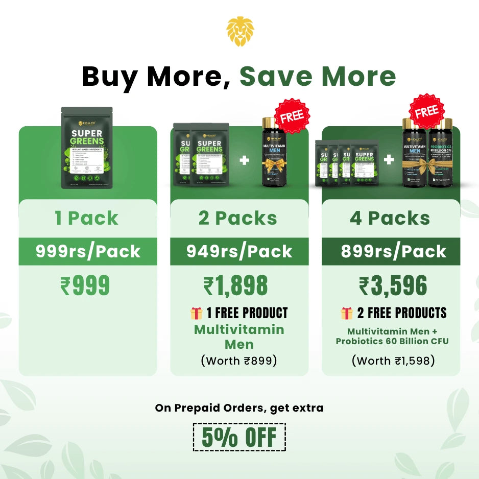 Super Greens | Detox & Digestion Boost Supplement | Healeo